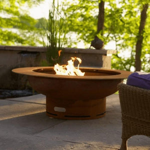 Saturn Steel Fire Pit with Lid by Fire Pit Art — Yard Focus